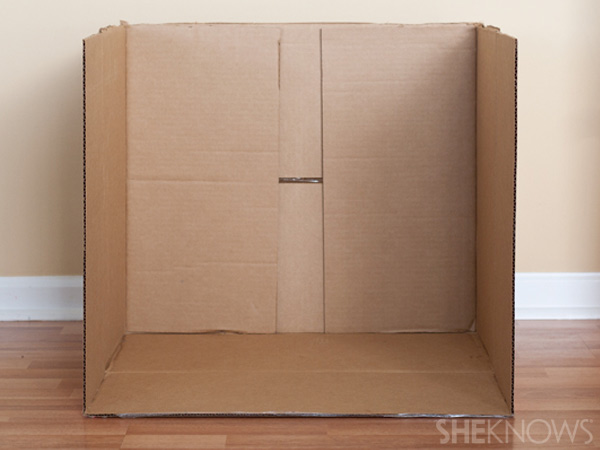 DIY Collapsible Cardboard Playhouse