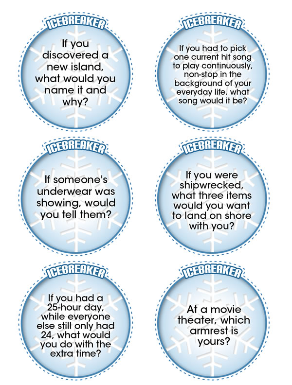 Ice Breaker Questions For Parties Page 3