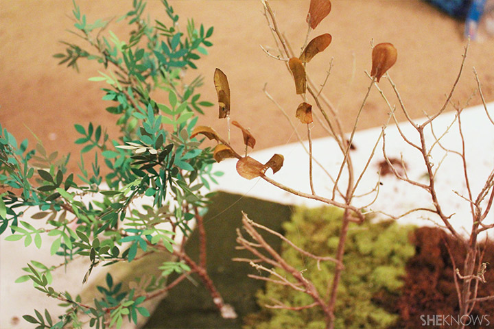 Fun step-by-step tutorial for an autumn leaves diorama