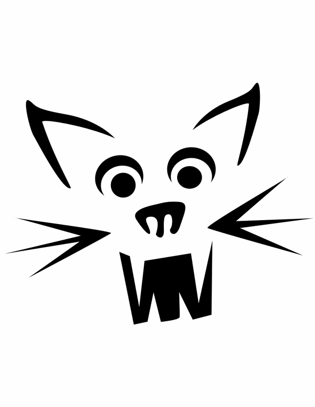 Easy Cat Face Coloring Coloring Pages